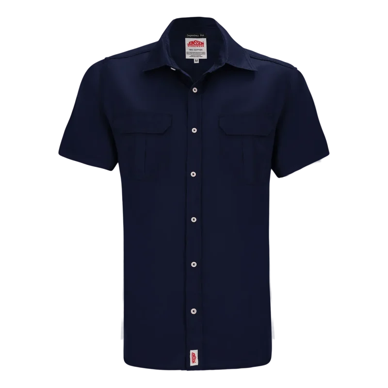 Jonsson Legendary Short Sleeve Shirt - Navy - OBARO Online