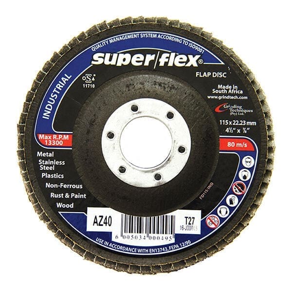 Superflex Industrial Flap Disc (115 x 22mm) - OBARO Online