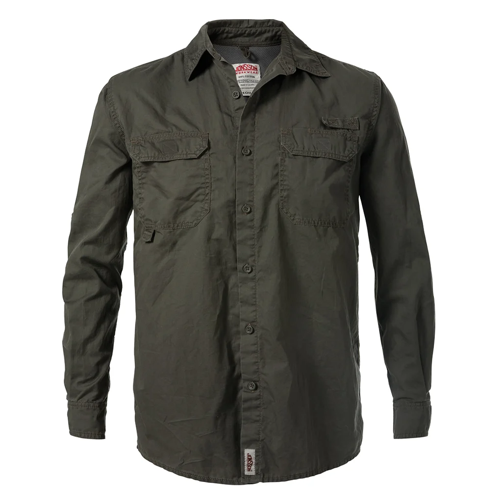 Jonsson Legendary Vented Long Sleeve Shirt - Fatigue - OBARO Online