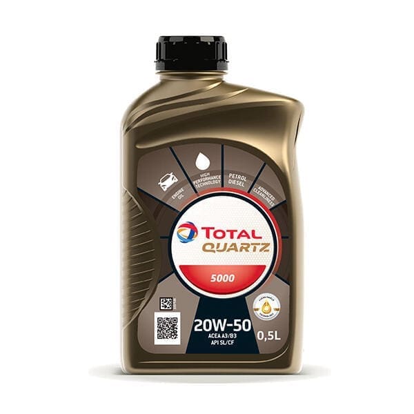 Total Quartz Oil 20W50 5000 500ml - OBARO Online